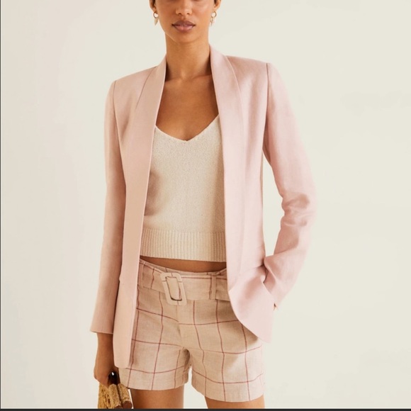 Mango | Jackets & Coats | Mango Structure Linen Blazer | Poshmark